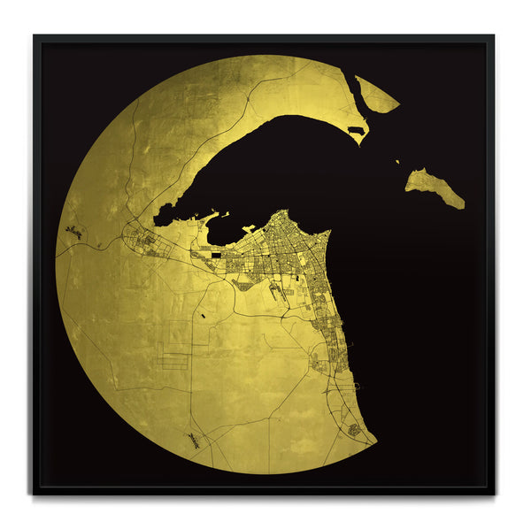 Mappa Mundi Kuwait (24 Karat Gold) – Art Unified